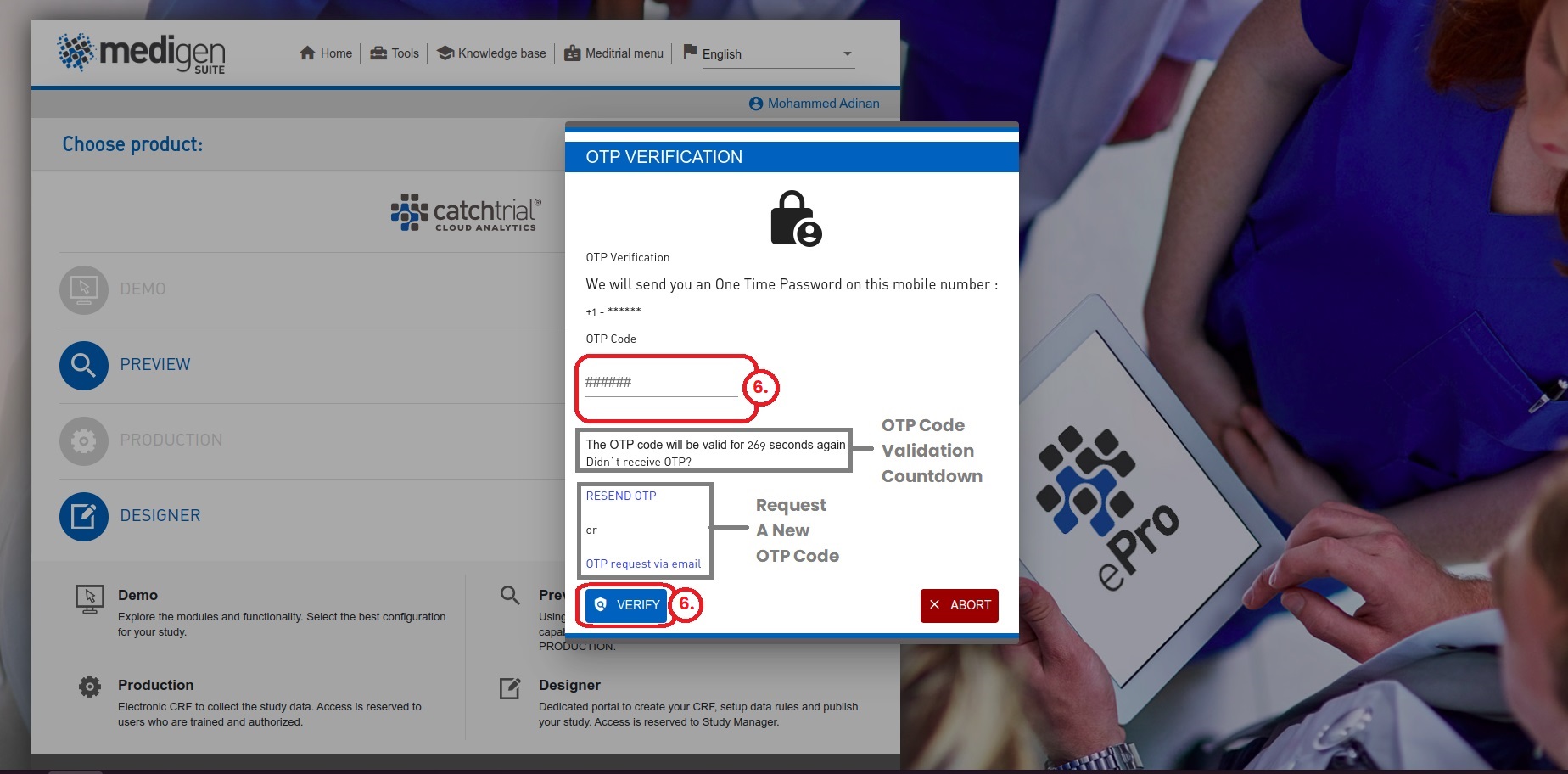 How to configure one-time password (OTP) - Medigen Suite